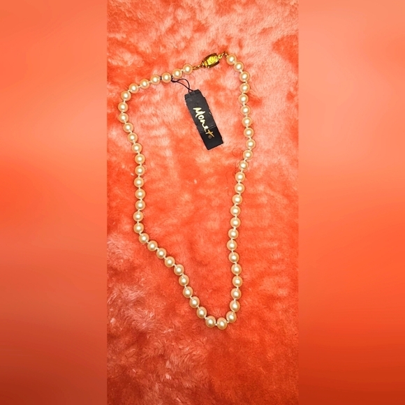 Monet | Jewelry | Monet Costume Jewelry Pearl Necklace Gold Clasp ...